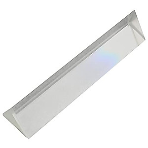 Equilateral Prism FMHXG Crystal 3.54inch Optical Glass Triangular Prism for Teaching Light Spectrum Physics and Photo Photography Prism, 20x20x90mm