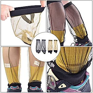 YARDWE Mosquito Net Socks Pants Cover: 2 Pairs Outdoor Foot Leg Mesh Stocking for Fishing Hiking Camping Farming Gardening 30x10cm