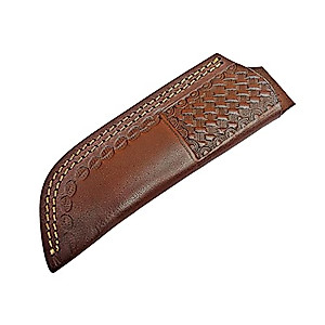 9” Long Handmade Leather Sheath For Fixed Blade Knife.