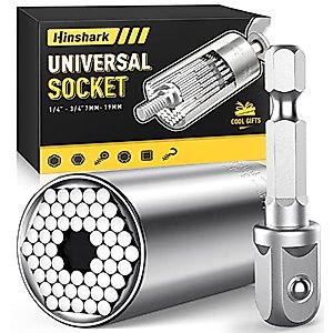 Hinshark Gifts for Men, Super Universal Socket Tool, Birthday Gifts for Men, Cool Gadgets Tools for Men, Mens Gifts for Him, Dad, Boyfriend, Husband, Grandpa, Unique Gifts for Men Who Have Everything