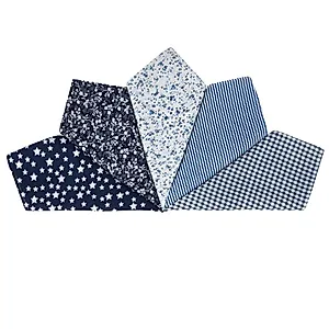 HOULIFE 5-10 PCs 100% Cotton Floral Printed Handkerchief Elegant Hankies for Women Ladies Girls Wedding Party