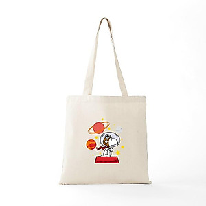 CafePress Space Snoopy Canvas Tote Shopping Bag