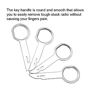Radio Removal Tool key Set for Ford, Volkswagen, Audi, and Mercedes, Car CD DVD Host Key Disassembly Tool 4PCS