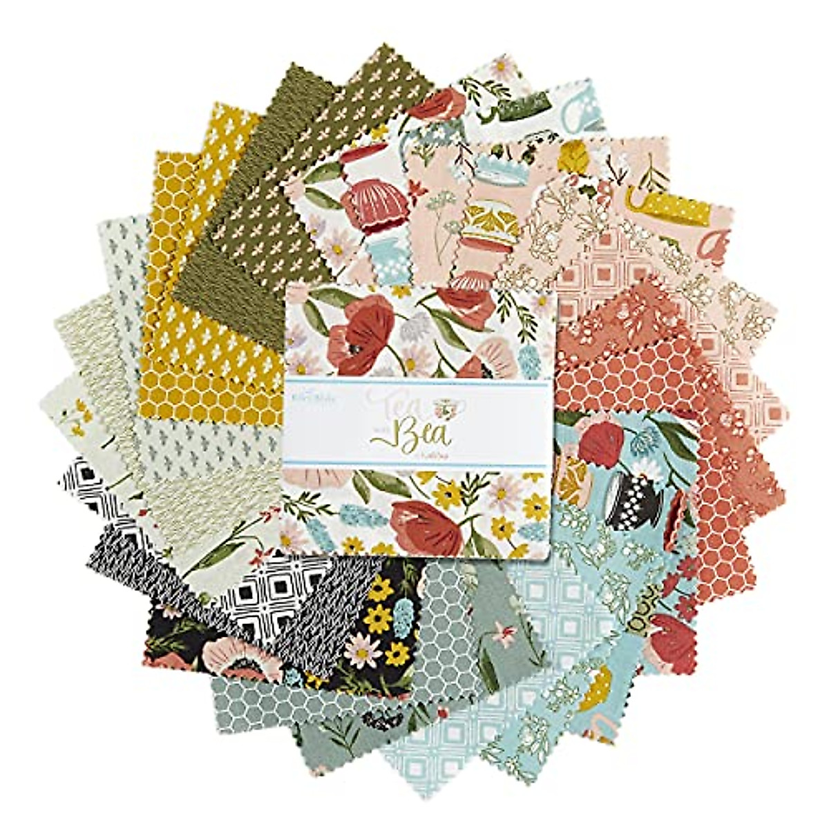 Riley Blake Designs Riley Blake Tea with Bea 5'' Stacker 42 Pcs, Multi