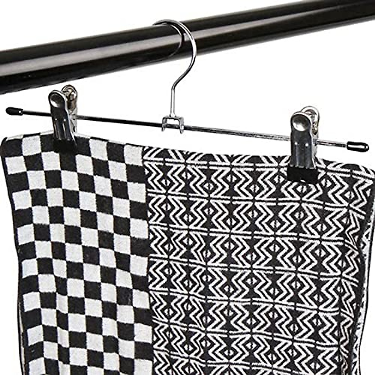 10Pcs Metal Pants Hangers Skirt Hangers with Clips Trouser Clip Hangers Clothes Hangers Rack Non Slip Hanging Hook for Skirts Jeans