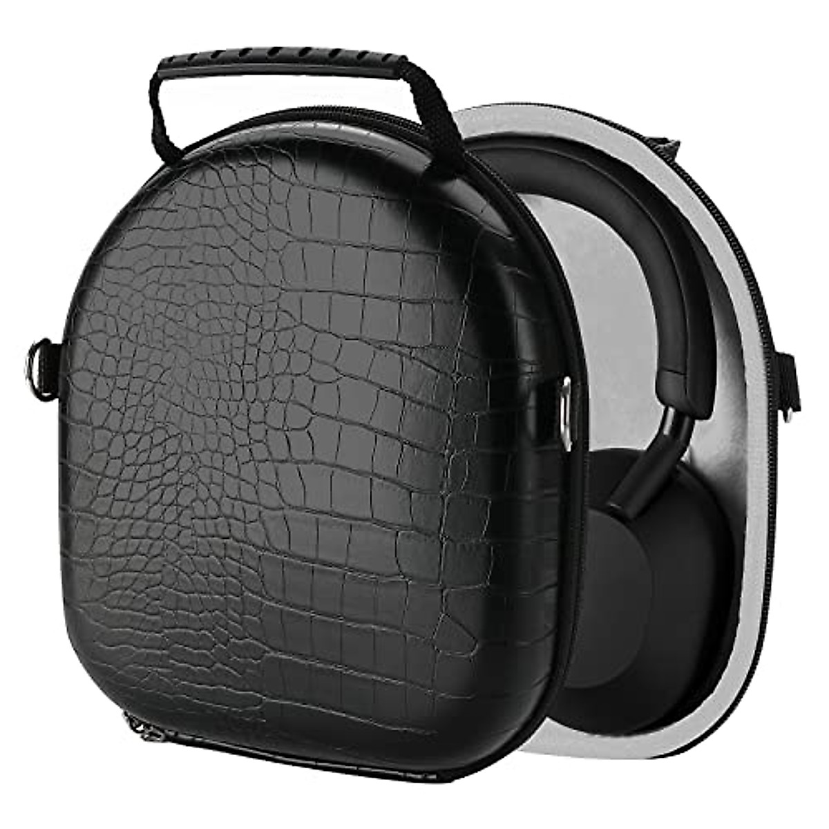 Geekria Shield Headphones Case Compatible with Sony WHCH520, WHCH710N, WHCH700N, WHXB900N, WH1000XM5, WH1000XM4, MDRM1ST Case, Replacement Hard Shell Travel Carrying Bag with Cable Storage (Black)