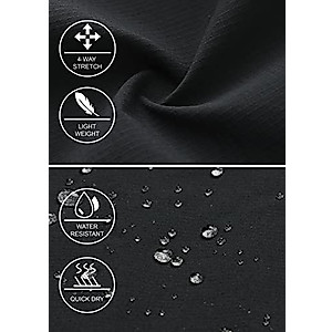 Libin Women's 7" High Waist Athletic Golf Shorts Quick Dry Hiking Shorts Lightweight Summer Active Outdoor Travel Shorts, Black XXL