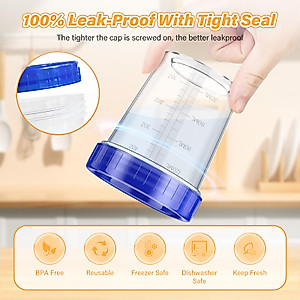 Mckinu 12 Pack Salad Dressing Container: Salad Dressing Container to Go - Dressing Containers with Lids Reusable Sauce Containers for Lunch Boxes Picnics and Travel