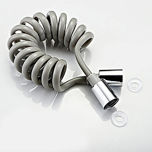 Guojiang Retractable Spring Hose Flexible Telescopic Shower Hose For Handheld Shower For Head Toilet Bidet Sprayer Black/Gray/W Telescopic Shower Hose