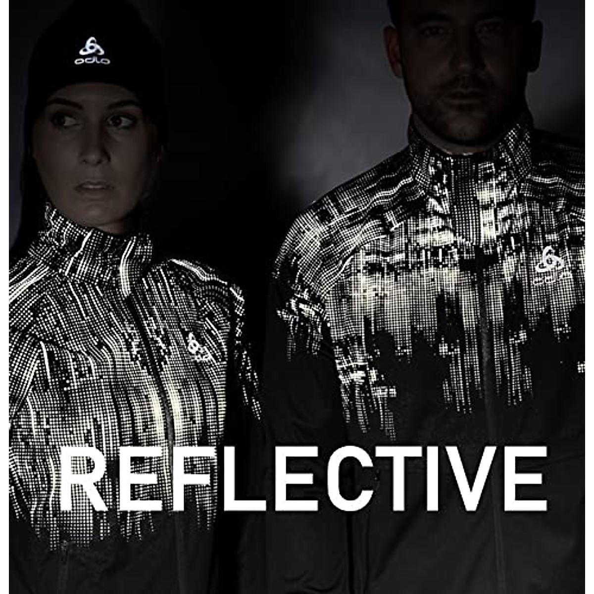 Odlo Polyknit Light ECO Print Hat, Black Reflective, One Size