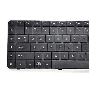 Padarsey Replacement Keyboard with Ribbon Cable Compatible with HP Compaq Presario CQ62 G62 G56 CQ56 Series Compatible with Part Number 595199-001 613386-001 6098 Cq56-100 G56-100 G62-340US US Layout