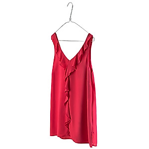 HANGERWORLD Silver Metal Wire Clothes Hangers 16inch 13 Gauge Clothes Garment Coat Hanger (50 Pack)