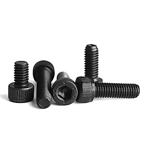 M6 x 8mm 12mm 16mm 20mm 25mm Hex Socket Head Cap Screws Bolts, 12.9 Grade Alloy Steel, Black Oxide Finish, Fully Threaded, Metric Allen Hex Drive, Assortment Kit 50PCS