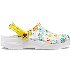 Crocs Unisex Classic Pikachu Clogs, Pokemon Shoes, White/Multi, Numeric_5 US Men