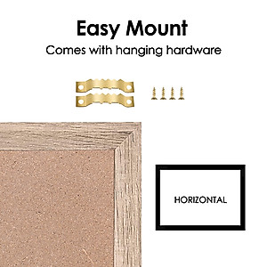 TORASO Whiteboard Calendar & Corkboard,Small Combination Dry Erase White Board & Bulletin Board, 13" x 17"，Rustic Brown Frame Calendar/Cork Combo Board(ZHYL-RB-3343)