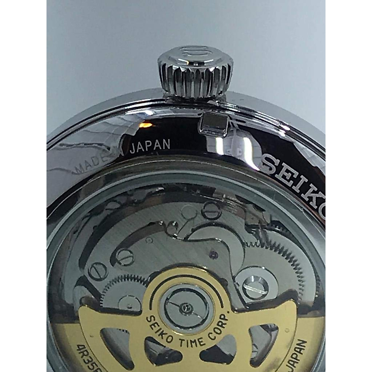 SEIKO mens PRESAGE 'Mockingbird' Cocktail Green Dial with Brown Leather Watch SRPD37J1