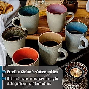 BTaT- Coffee Mugs, Set of 6, 12 oz(350ml), Mugs, Coffee Cups, Mugs for Coffee, Coffee Mug Set, Mug Set, Large Coffee Mugs, Coffee Cups Set, Ceramic Coffee Mug, Coffee Cup Set, Mother's Day Gift