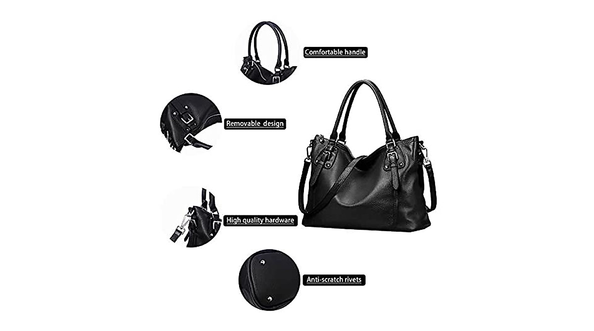 HESHE Genuine Leather Purse & Handbag for Women | Stylish & Spacious