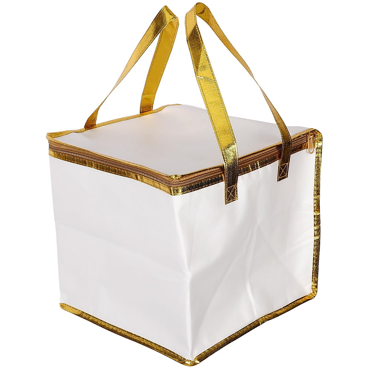 SOLUSTRE Insulated Food Carrier Bag, 8 Inch Reusable Grocery Shopping Bag Warming Cooler Pizza Catering Bag Food Tote for Hot and Cold Food Beverages