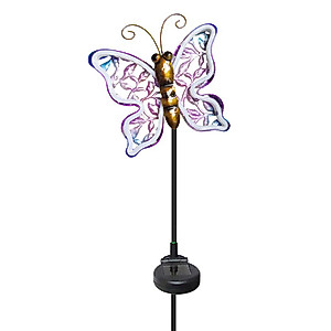 Crosslight Neon Butterfly LED Waterproof Outdoor Garden Stake Light - Decorative Electronic Light Garden Decor for Yard, Lawn, Patio, Deck, Pathway, Pond, Backyard