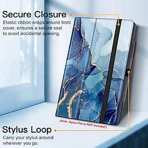 Fintie Folio Case for Amazon Fire Max 11 (13th Generation, 2023 Release) - Premium Vegan Leather Slim Fit Folding Stand Cover for Fire 11 Max Tablet with Auto Sleep/Wake, Ocean Marble