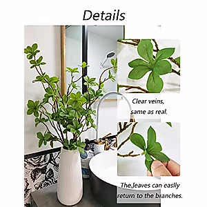 Heleze Artificial Greenery Stems Faux Branches with Leaves for Vase Fake Plants for Home Decor Indoor 26.3 Inch 3 PCS