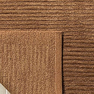 SAFAVIEH Tibetan Collection 6' x 9' Brown TB212H Hand-Knotted Modern Premium Silk & Wool Area Rug