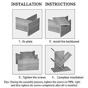 MIAO YUAN Wooden 3 Tier Open Bookshelf Tree Design Book Organizer, Desktop Storage Rack for CDs/Albums/Books/Magazines, Modern Freestanding Display Shelf for Home, Office, Living Room