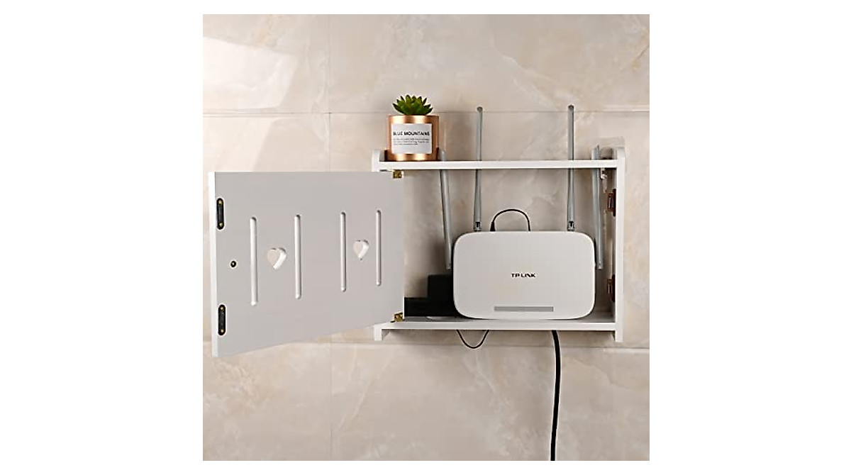 Stylish Wooden WiFi Router Storage Box | Modern Design