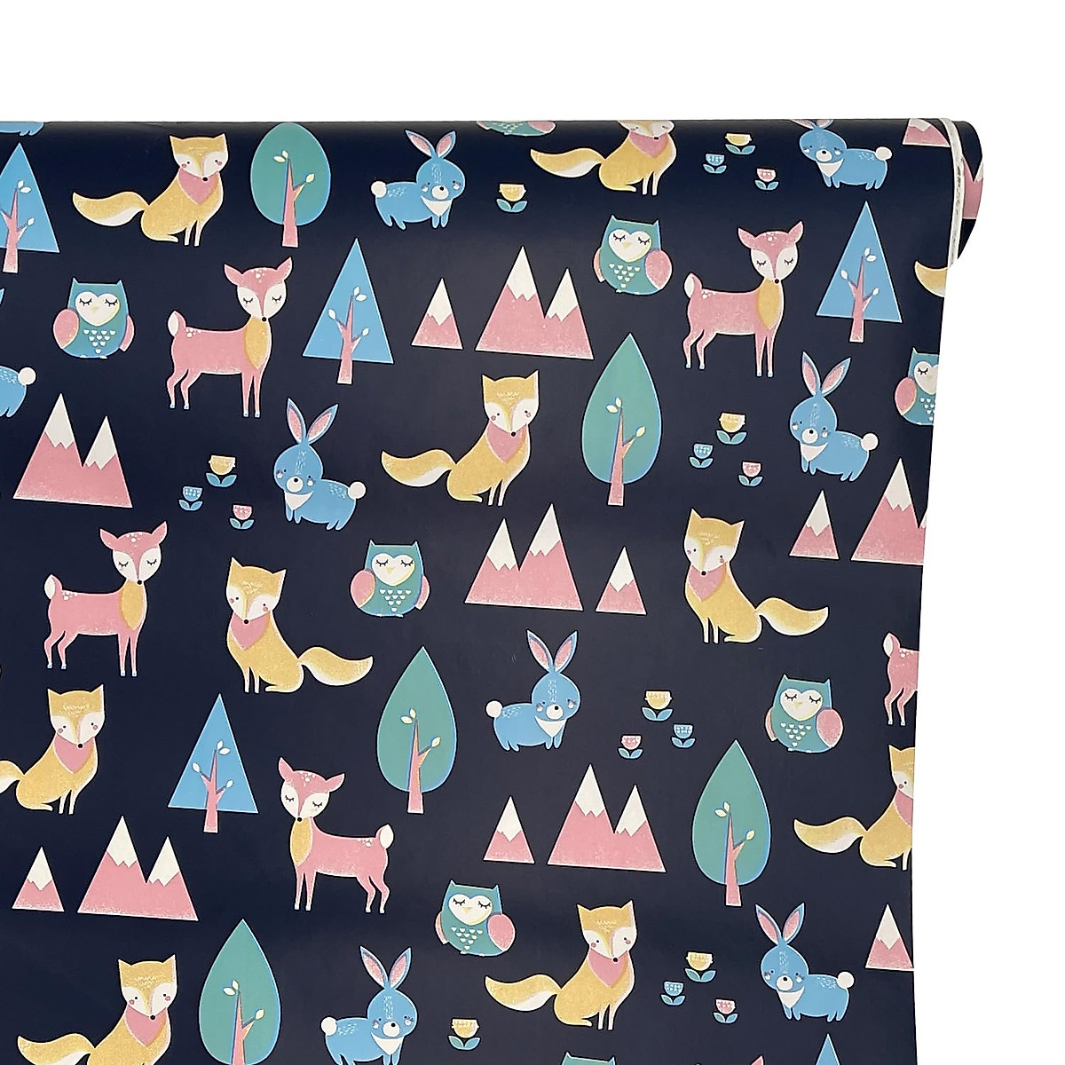 Yifely Fox Shelf Liner Peel & Stick Rabbit Shelving Paper Decor Kids Study Desk Game Table 17.8 Inch by 9.8 Feet