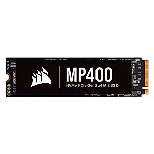 Corsair MP400 8TB M.2 NVMe PCIe x4 Gen3 SSD (Sequential Read Speeds of up to 3,480 MB/s, Write Speeds of up to 3,000 MB/s, High-Density 3D QLC NAND) Black