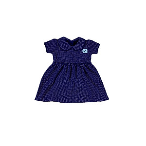 Two Feet Ahead North Carolina Tar Heels Baby Girl Peter Pan Collar Style Dress for Infants Newborn Baby Girl (North Carolina Tar Heels,6 Months)