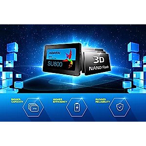 ADATA SU800 2TB 3D-NAND 2.5 Inch SATA III High Speed Read & Write up to 560MB/s & 520MB/s Solid State Drive (ASU800SS-2TT-C)