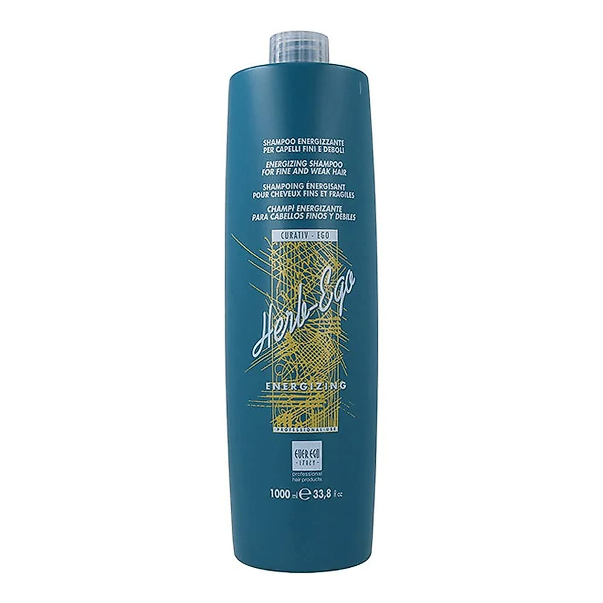 Ever Ego Italy Energizing Shampoo For Thinning, Fine and Weak Hair | Stimulating and Revitalizing Hair Care Product For Men And Women | 1 Liter Bottle