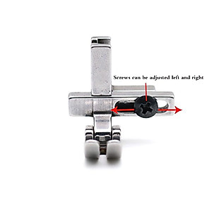 YICBOR 2PCS Universal Presser Foot #T3 Three in One Multifunctional Presser Foot Adjustable Left and Right Single-Sided Presser Foot (Metal)