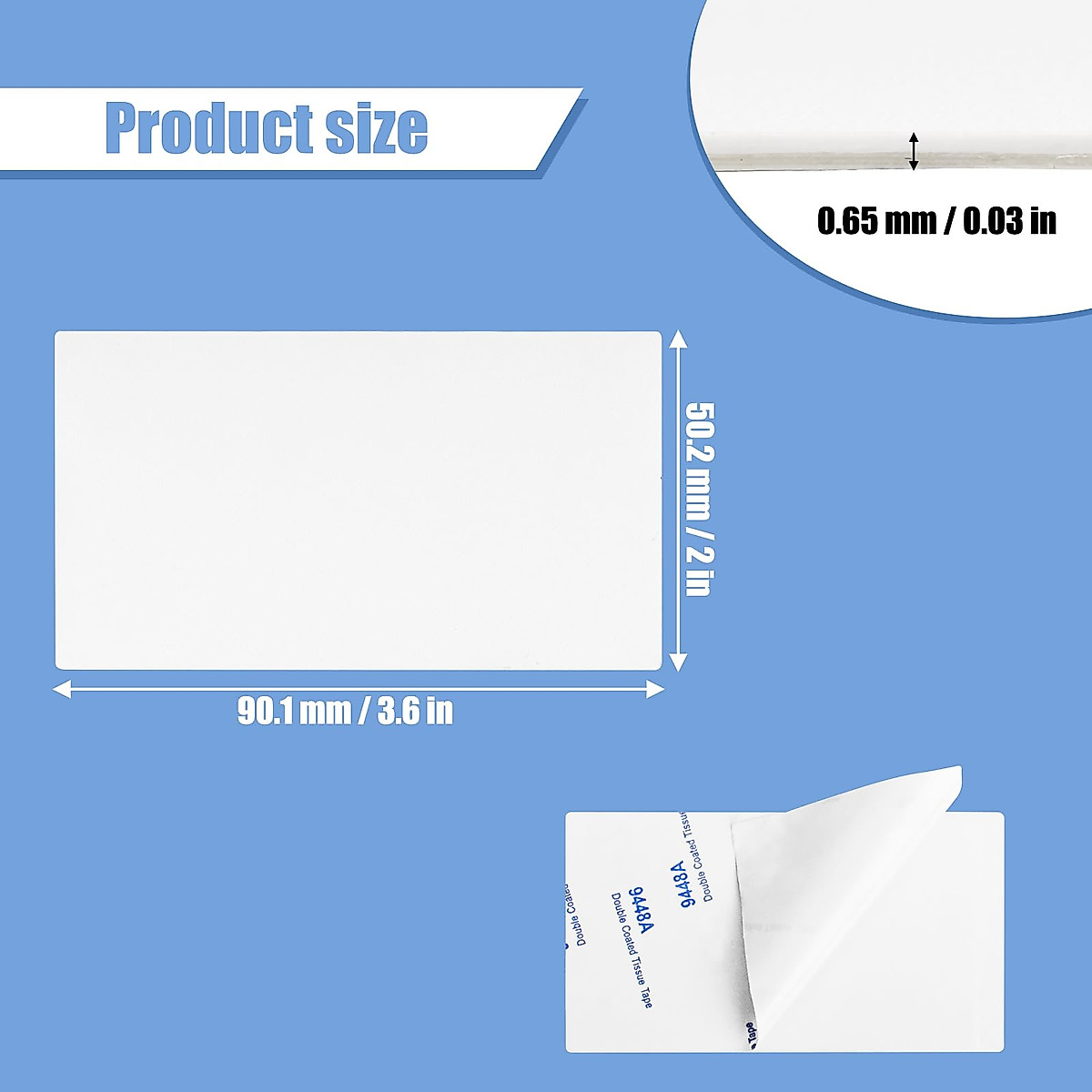 16 Pcs Vertical Blind Repair Tabs 2 Inch Width White Horizontal Blinds Replacement Slats Panels Self-Adhesive Blinds Replacement Fixers for Repair Damaged Blinds Blades