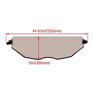 ECOTRIC Dark Tint Half Windshield Compatible with 2017-2024 Can Am Maverick X3 / X3 X DS/ X3 X MR/ X3 MAX/ X3 X RS/ X3 X MR Turbo R X3 900 Accessories