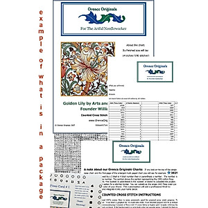 Orenco Originals Tanigami Konan Asian Tulip Flowers Counted Cross Stitch Pattern