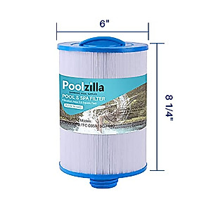 Poolzilla Replacement for Spa Filter PWW50P3(1 1/2" Coarse Thread), Unicel 6CH-940, 817-0050, Filbur FC-0359, 25252, 03FIL1400, Waterway Front Access Skimmer, Screw in SAE Thread Filter- 2 Pack