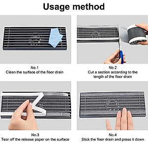 Disposable Hair Drain Stickers, Shower Drain Hair Catcher Mesh Stickers,DIY Drain Cover Hair Catcher for Any Length, Bathroom, Bathtub,Sink, Adhesive Window Screen Repair Tape Kit (2.76'' x 32.8FT)
