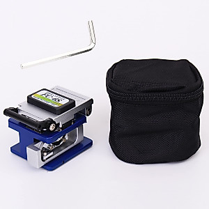 Fiber Optic Termination Tool Kit - 9 in 1 Assembly FTTH tool kit with FC-6S Cleaver Optical Power Meter Finder - 30km Visual Fault Locator Optical Pliers Cable Cutter Stripper