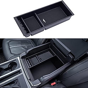 PIMCAR Compatible with Ford 2015-2020 F150, 2017-2022 F250 F350 F450, 2018-2022 Expedition Center Console Organizer Insert Tray Pallet Storage Accessories (Work Great with The Factory Tray) - Black