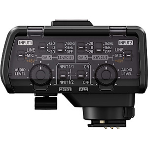 Panasonic Professional XLR Audio Video Microphone Adaptor with 2 XLR Terminals – Accessory Compatible with LUMIX GH5, GH5S, S1 and S1R Mirrorless Digital Cameras - DMW-XLR1, Black