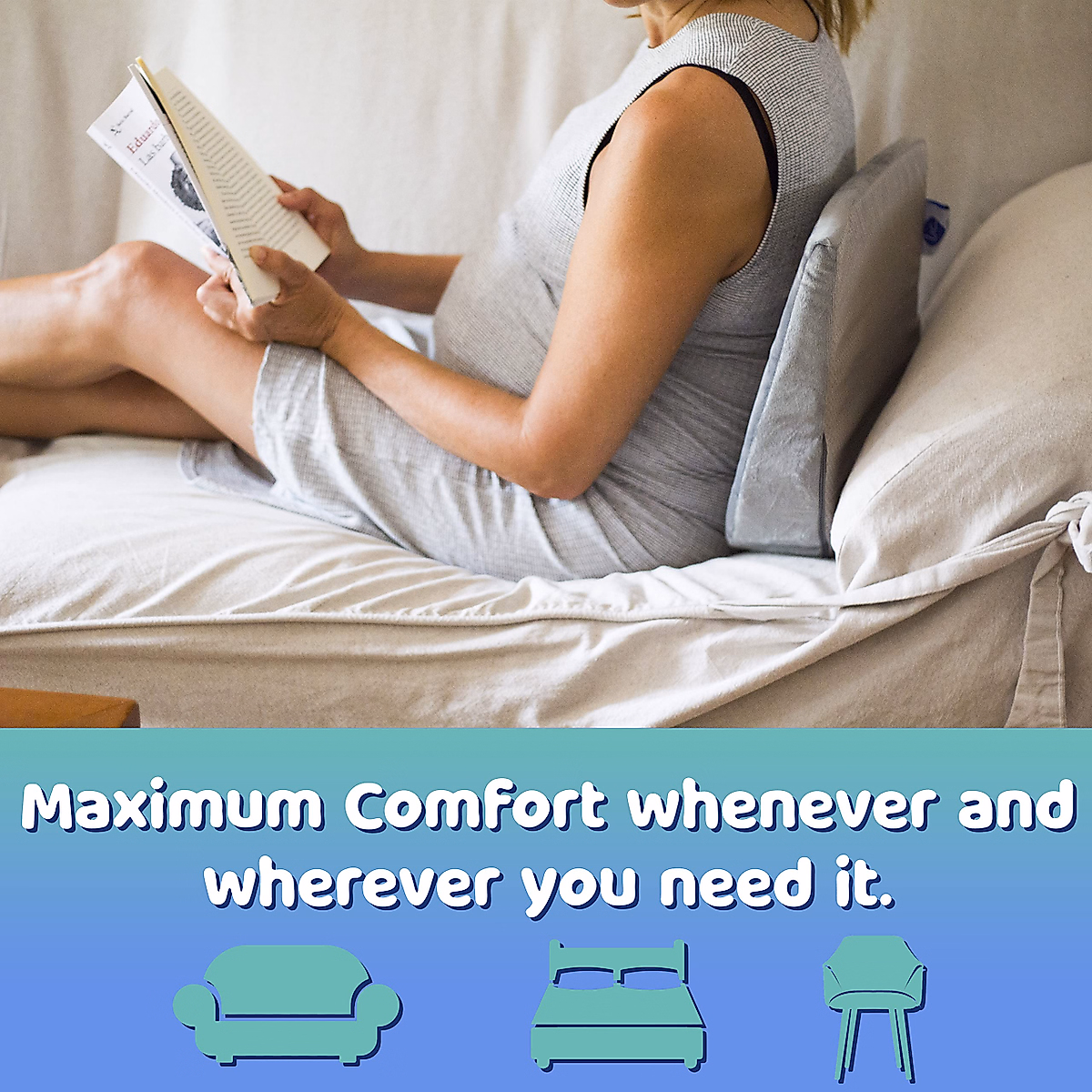 UC Pregnancy Pillow Wedge for Belly Support| Maternity Wedge Pillow for Pregnancy | Belly Wedge Pillow | Pregnancy Wedge Pillows Support Body, Legs, Back, Knees