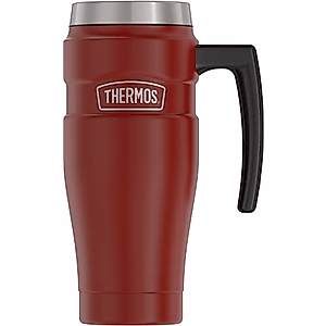 THERMOS Stainless King Vacuum-Insulated Travel Mug, 16 Ounce, Rustic Red