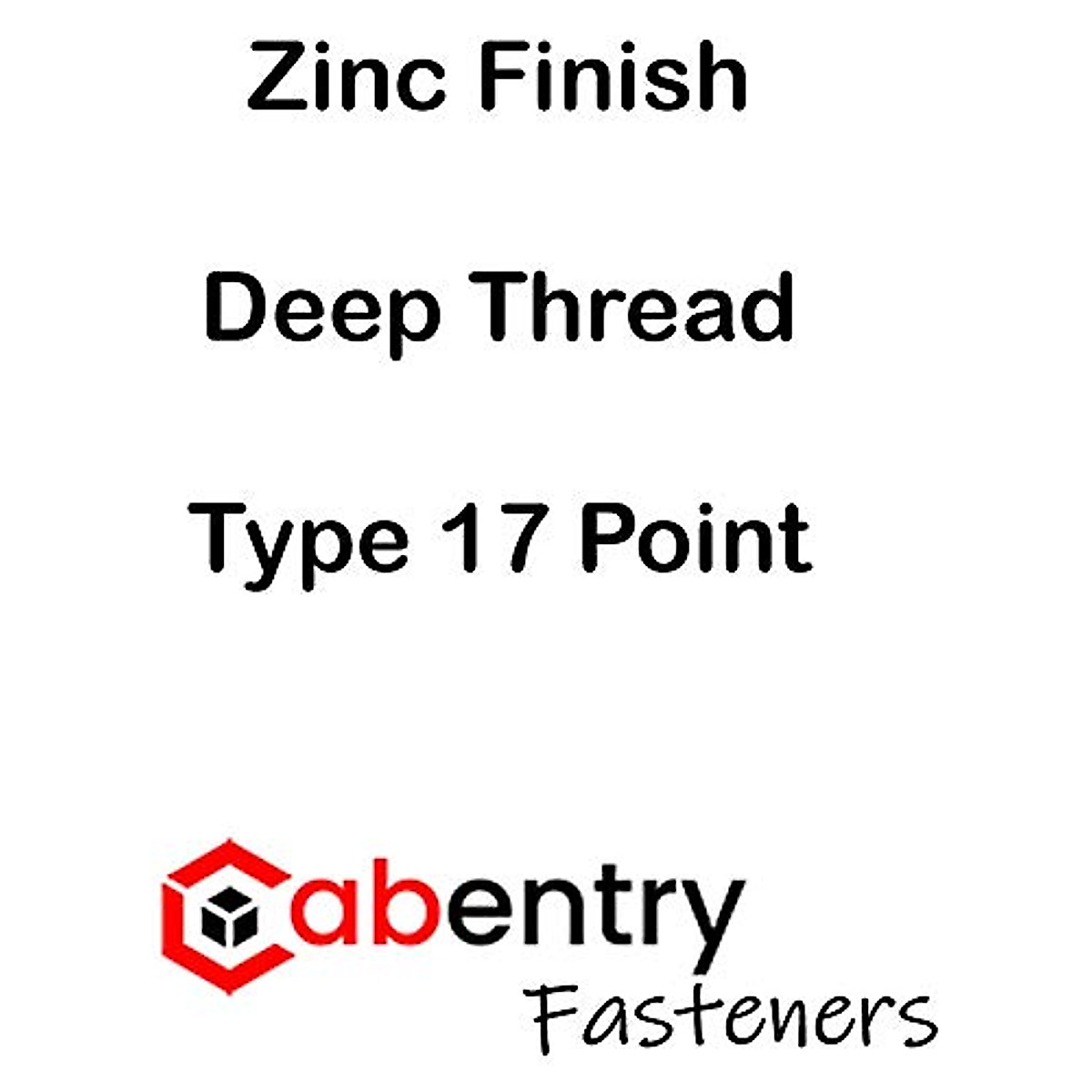 Cabentry Brand | Wood Screws | Flat Head with Nibs | Phillips Square Drive | #8 | 1 1/4 Inch | Deep Thread | Type 17 Point | Zinc Finish | 100 Pack