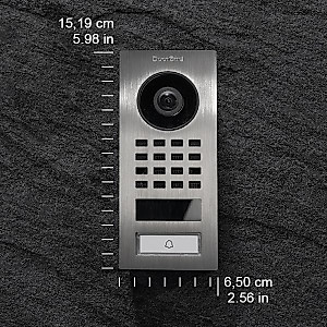 DoorBird IP Video Door Station D1101V Surface-Mount, Stainless Steel V2A, Brushed, Surface-mounting POE Video Doorbell