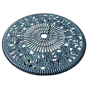 Oakland Living Cast Aluminum Conversation Metal Antique 3 Piece Patio Rose Bistro Set, Verdi Green