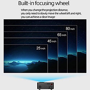 EXCEART Portable Projectors Mini Projector Portable Entertainment Movie Projector 1080p Video Projector Machine for Home Office Led Projector