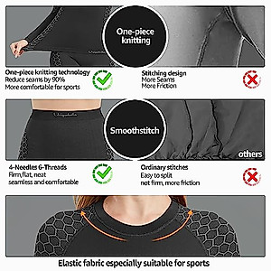 UNIQUEBELLA Womens Thermal Underwear, Thermal Base Layers Women - Ski Wear Ladies Compression Athletic Long Johns Skins Set